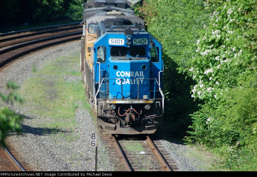 NS 5401 With 2 UP Units at MP 86 on The Layoff